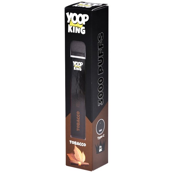 Pod Descartable Yoop King Tabaco Fuerte 3000 puff 5% 6.5ml - Rosario Vape Shop